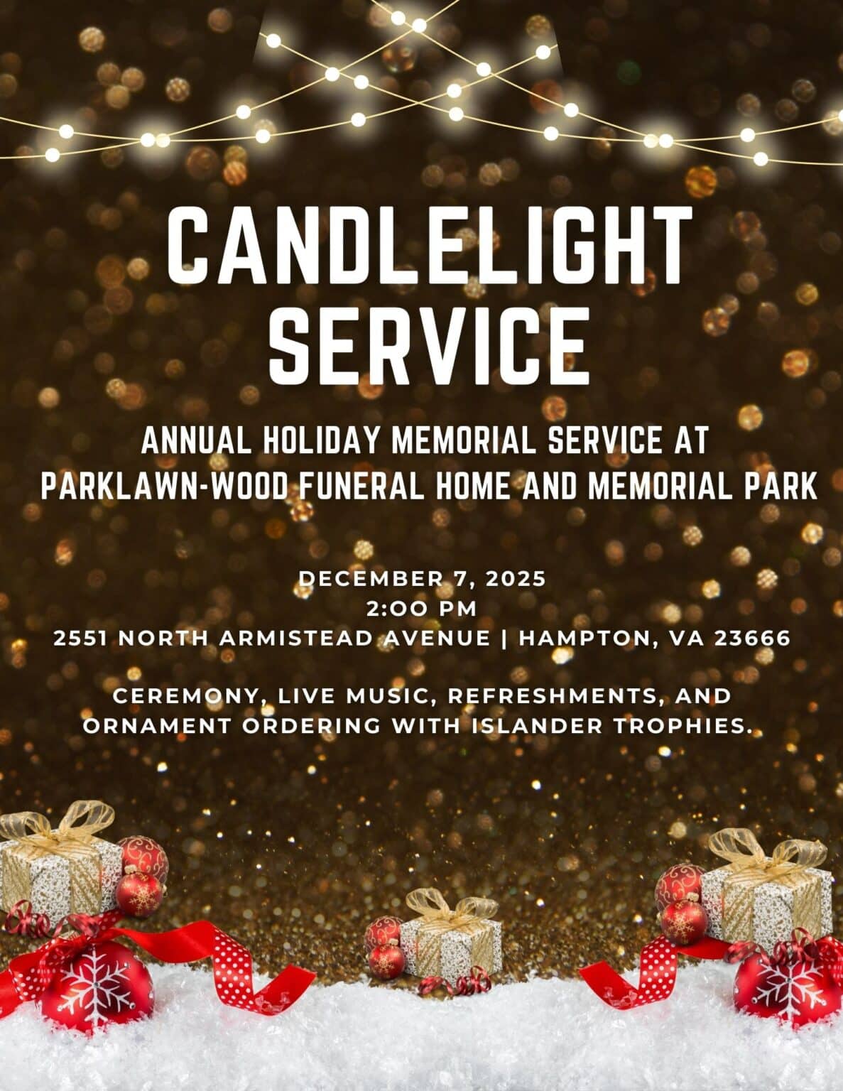 Parklawn Candlelight Service - Coliseum Central - The Center Of It All